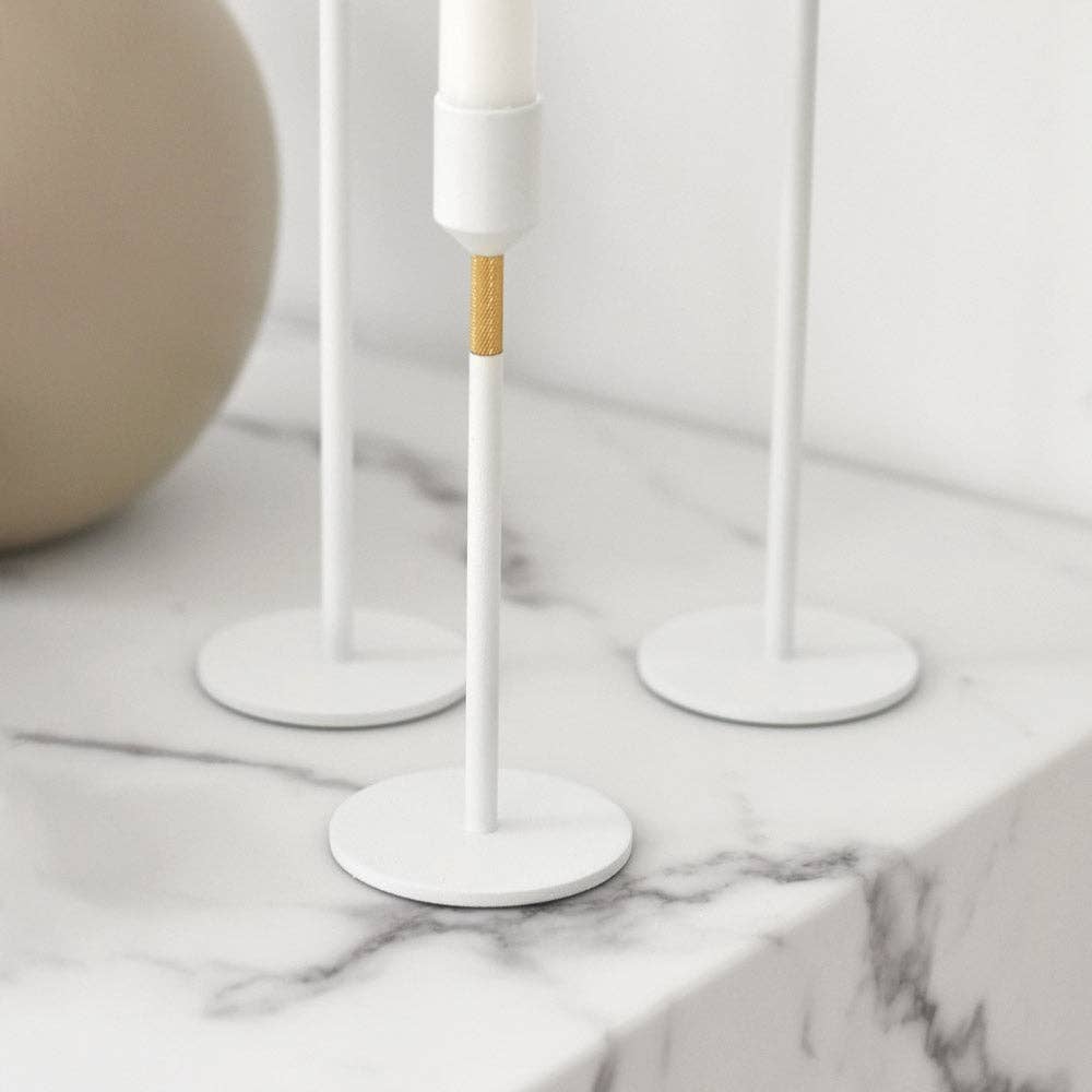 Solstickan Design - Candlestick - White 27 cm | TotallySwedish Ltd