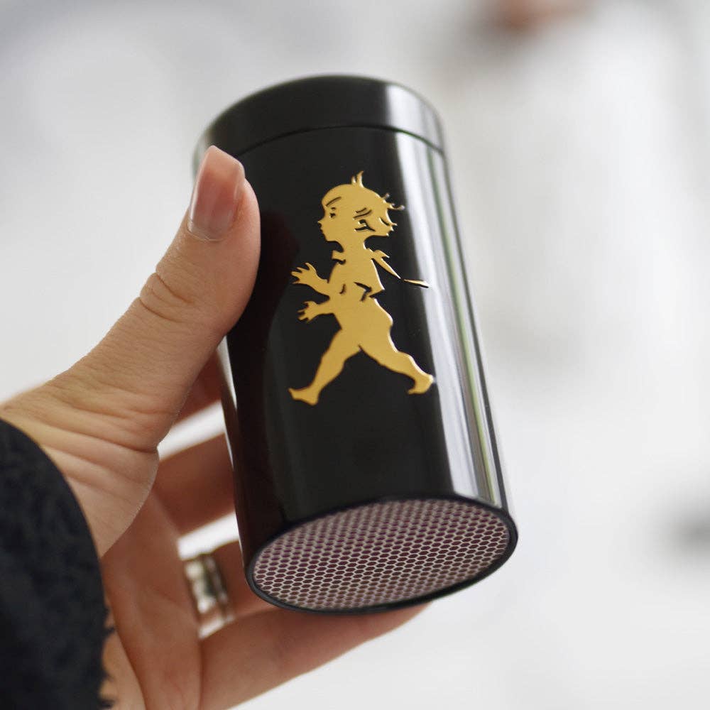 Solstickan Design - Match Tube - Black/Gold | TotallySwedish Ltd