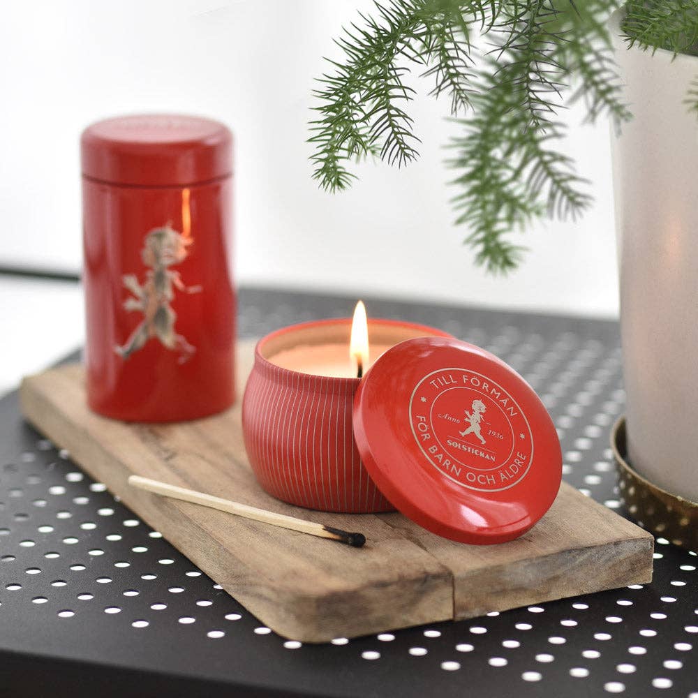 Solstickan Design - Scented Candle Cinnamon & Orange + Red Matchstick ...