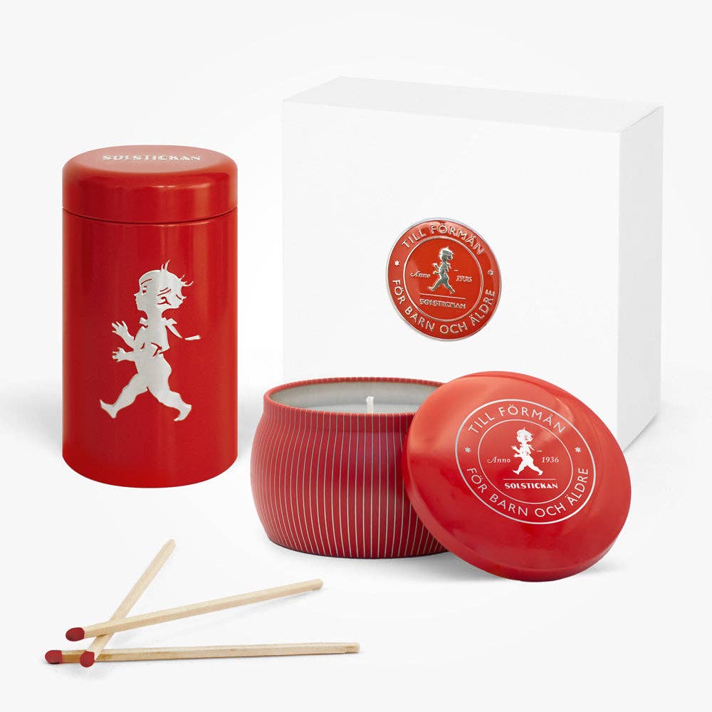 Solstickan Design - Scented Candle Cinnamon & Orange + Red Matchstick ...